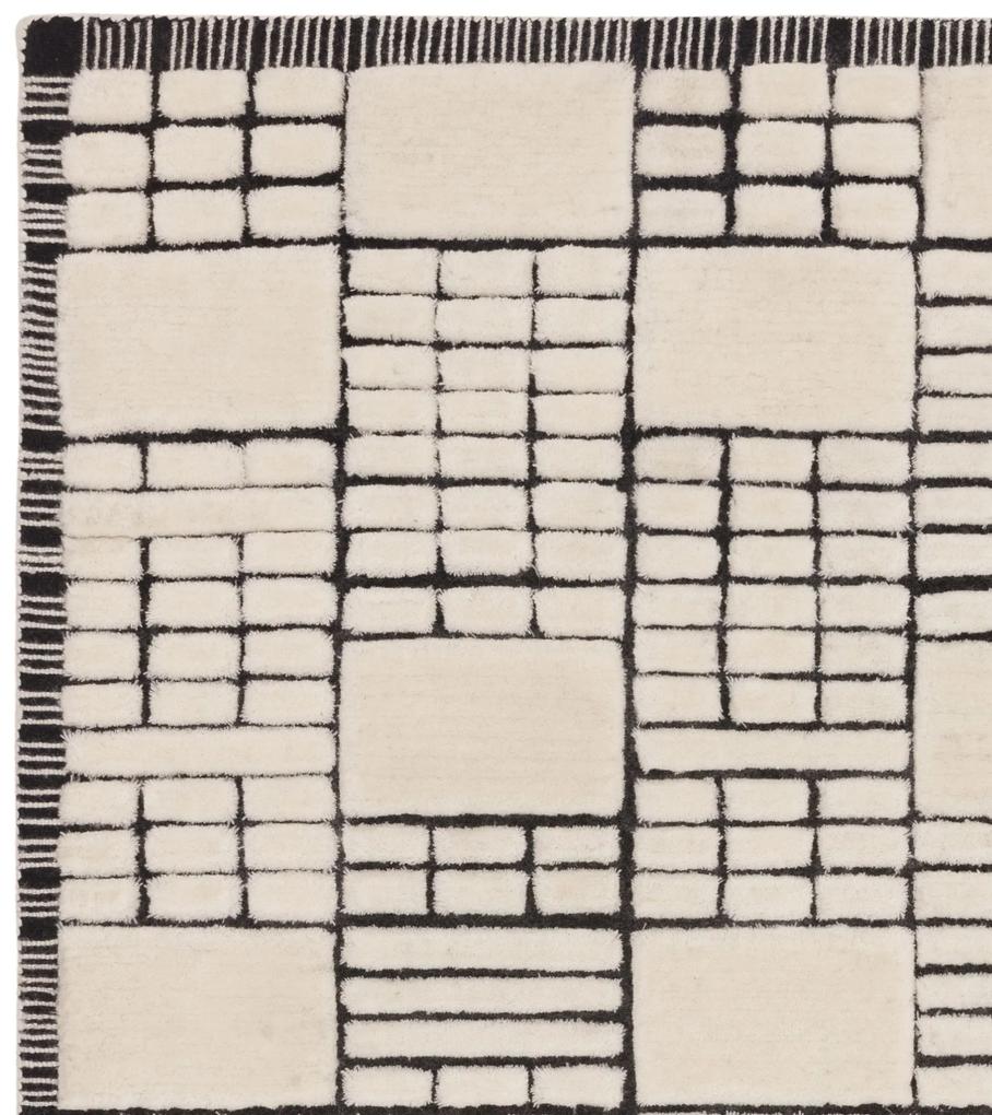 Tribeca Design Kusový koberec Ultis Cream on Black Rozměry: 160x230 cm