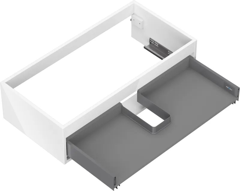 Mexen Box-A, závěsná skříňka 90 cm, 1 zásuvka, bílá lesklá, 91AX0-0900-235-1-00