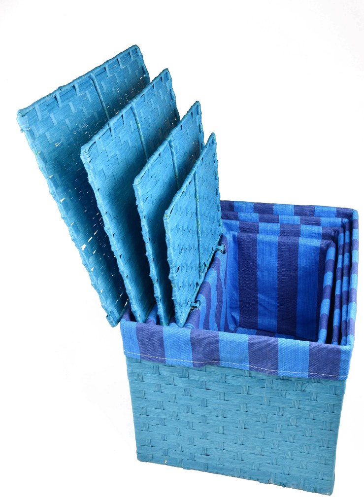 Vingo Úložný box s víkem modrý Rozměry (cm): 40x29, v. 28