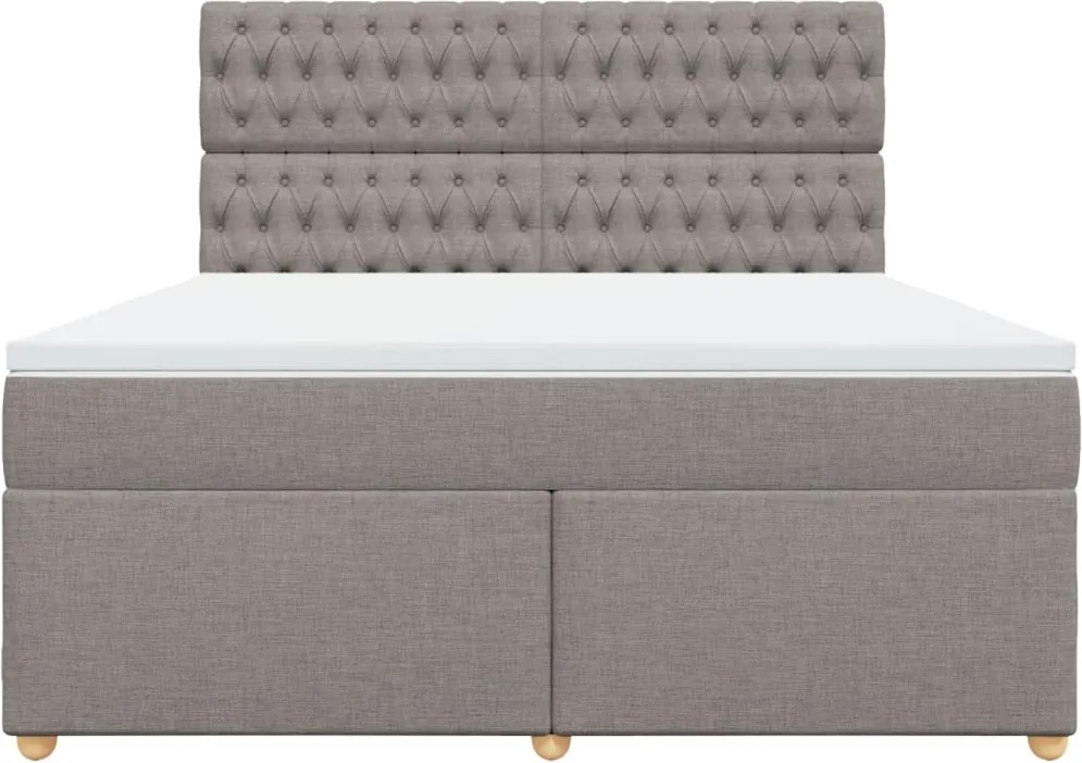 Box spring postel s matrací taupe 180x200 cm textil 3293670