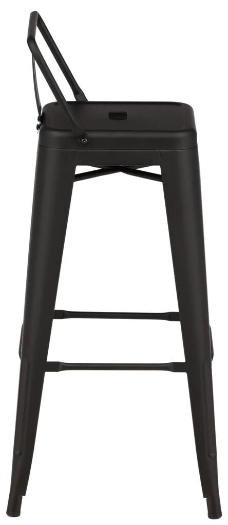 Barová židle Tempe, 4ks, černá, 43x43x94