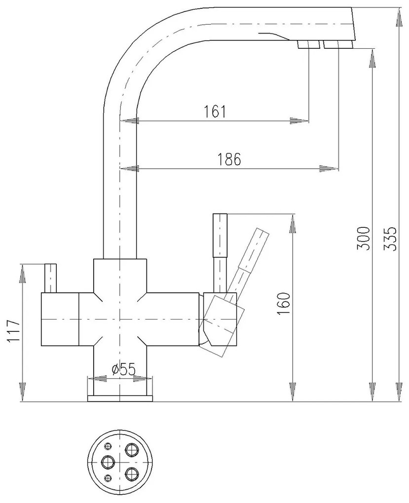 Slezák RAV Vodovodní baterie dřezová SEINA, Barva: chrom, Rozměr: 3/8'' - SE918.0