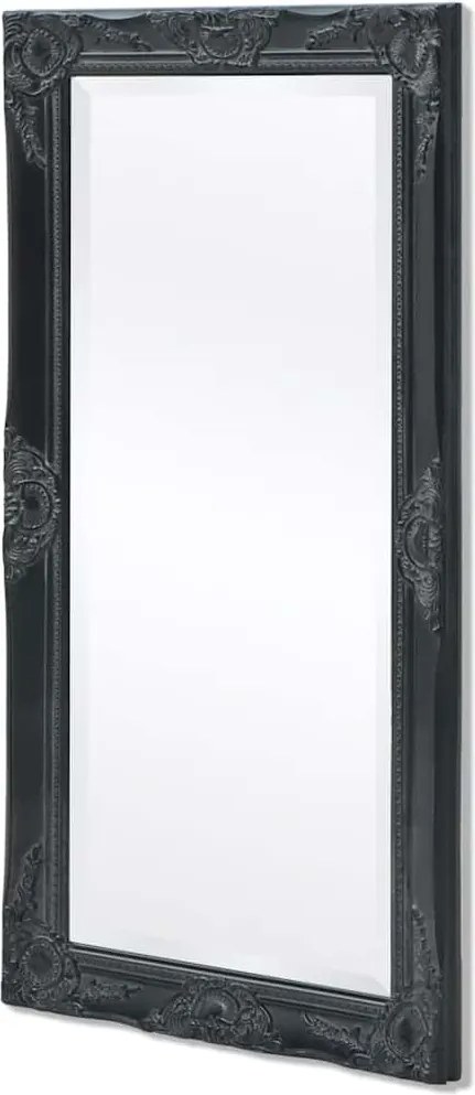 Nástěnné zrcadlo barokní styl 100 x 50 cm černé 243682