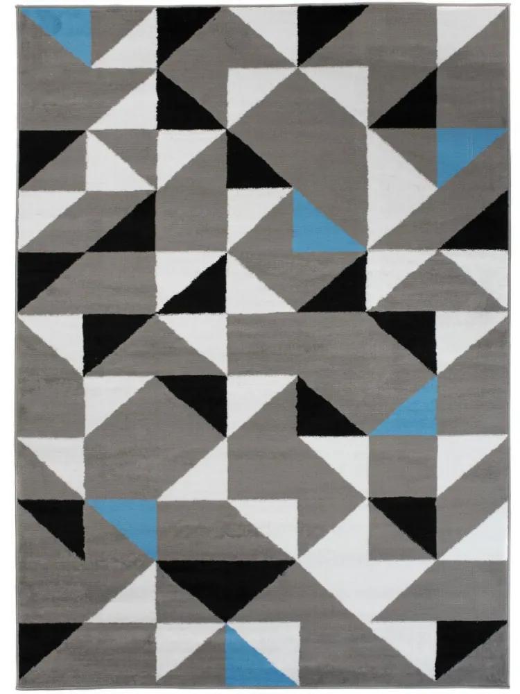 Kusový koberec PP Lester šedomodrý 200x200cm