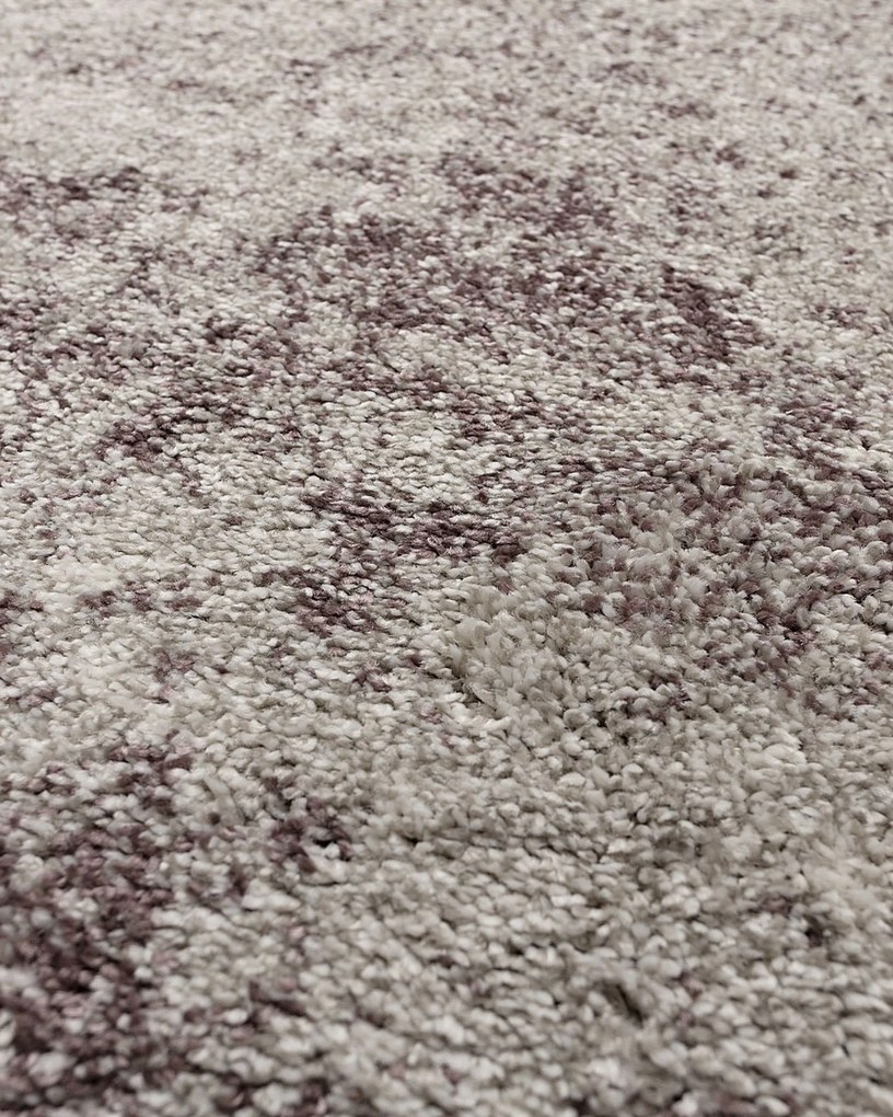 Koberec Softness stříbrný / vínový 200 × 290 cm