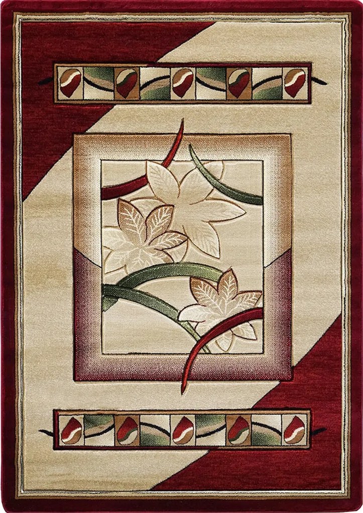 BE Koberec Adora 5197 Red - červený obdélníkový Rozměr: 120x180 cm
