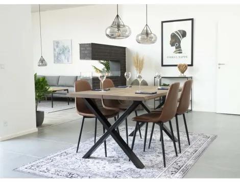 Jídelní židle STOCKHOLM hnědá, černá podnož House Nordic 1001115
