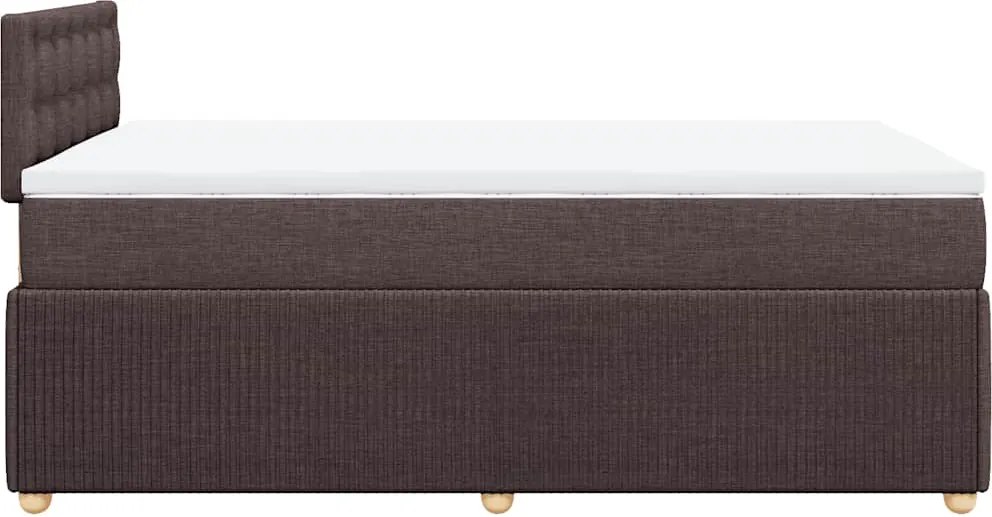 Box spring postel s matrací tmavě hnědá 120x200 cm textil 3287440