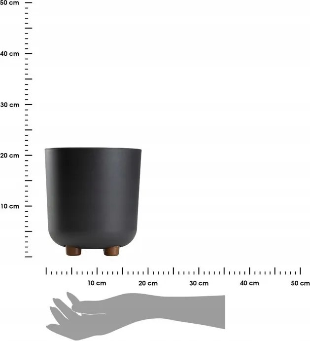 Plastový květináč na nožičkách Terra 21x19,3 cm - výběr z 6 provedení