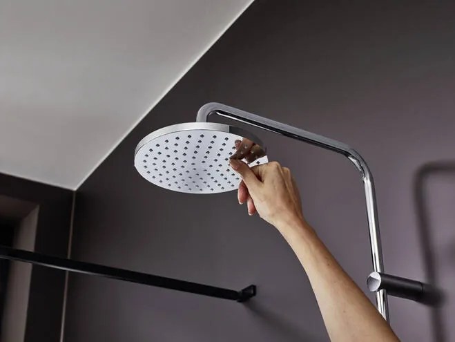 Hansgrohe Vernis Blend - Sprchový/vanový systém, termostatický, hlavová sprcha + ruční sprcha, chrom, HAN-26274000