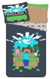 Jerry Fabrics Bavlněné povlečení – Minecraft Adventure 140x200/70x90 cm