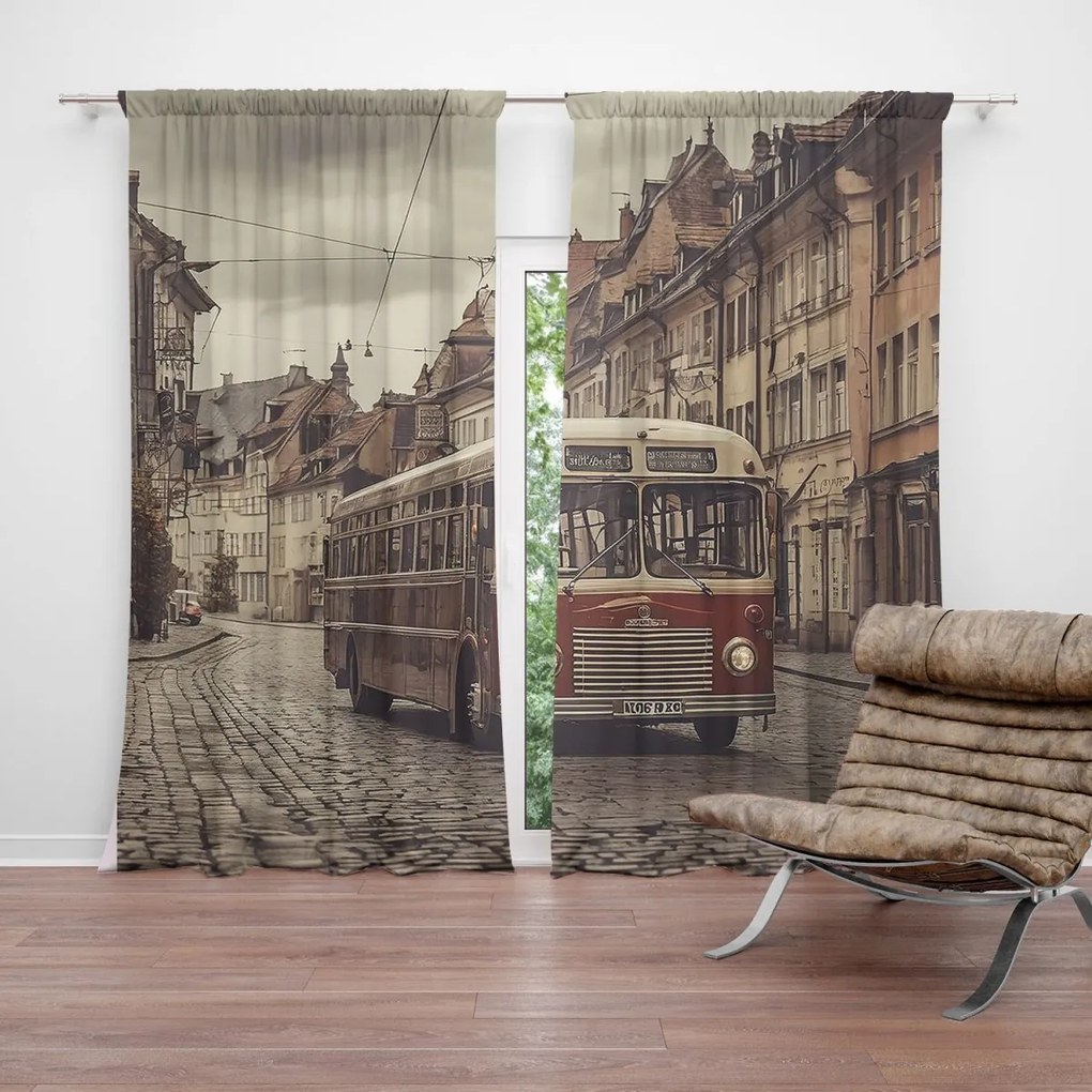 Sablio Závěs Historický autobus: 2ks 140x250cm
