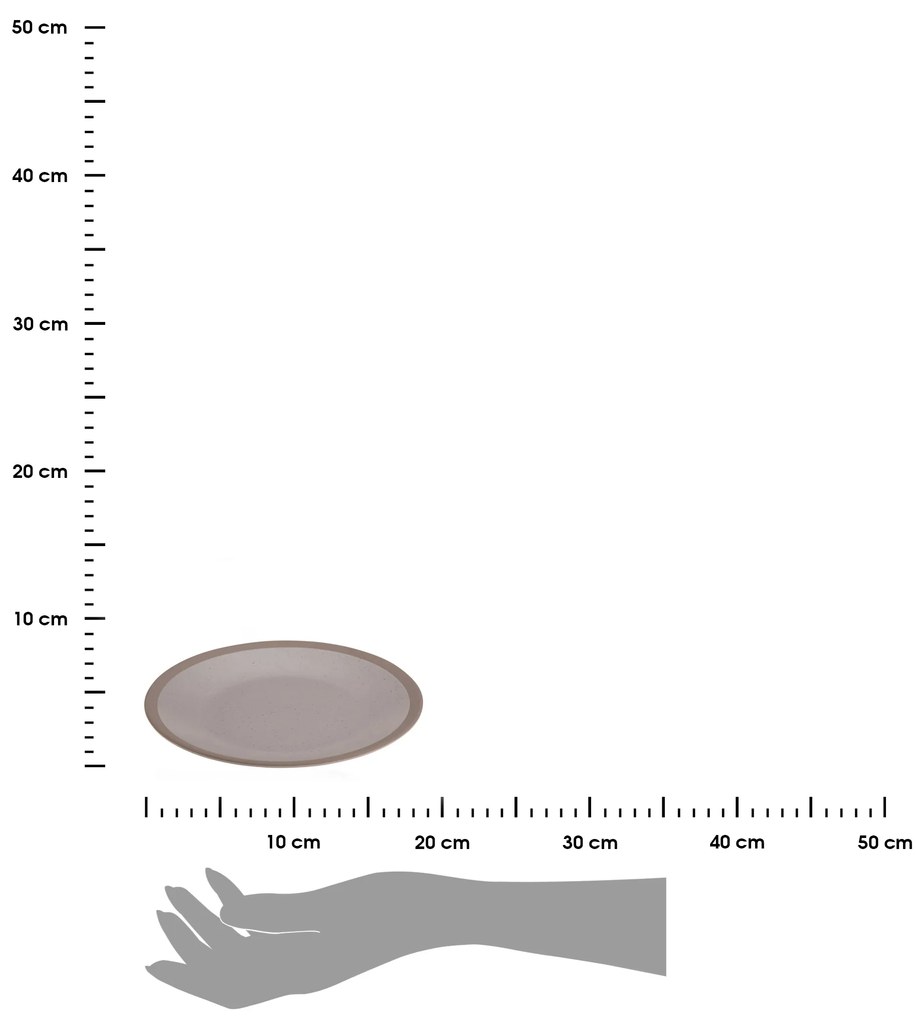 Kameninový dezertní talíř Clay, (fi) 18 cm, béžový