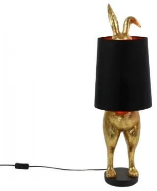 Stolní lampa Hiding Bunny, zlatá / černá