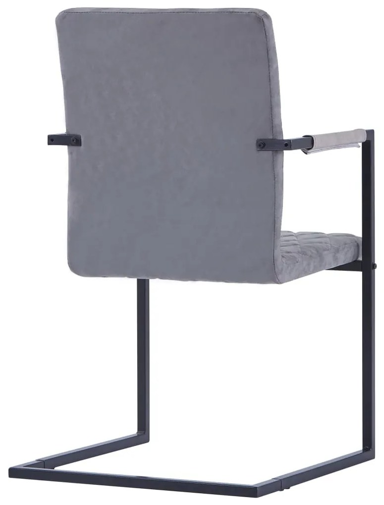Konzolové jídelní židle 2 ks tmavě šedé umělá kůže - Default Title