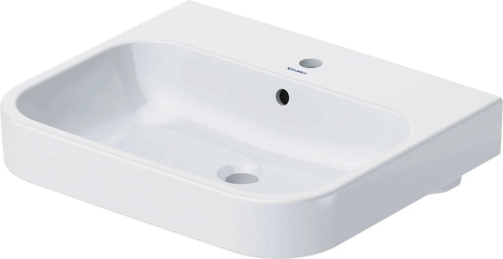 Duravit Happy D.2 - Umyvadlo 60x51 cm, s přepadem, otvor pro baterii, bílá 2318600027