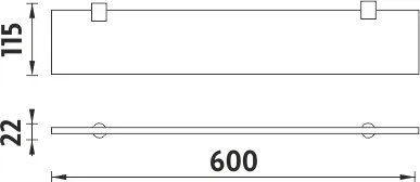 Nimco Police bez ohrádky, 60 cm BORMO černá - BRC 11091B-60-90