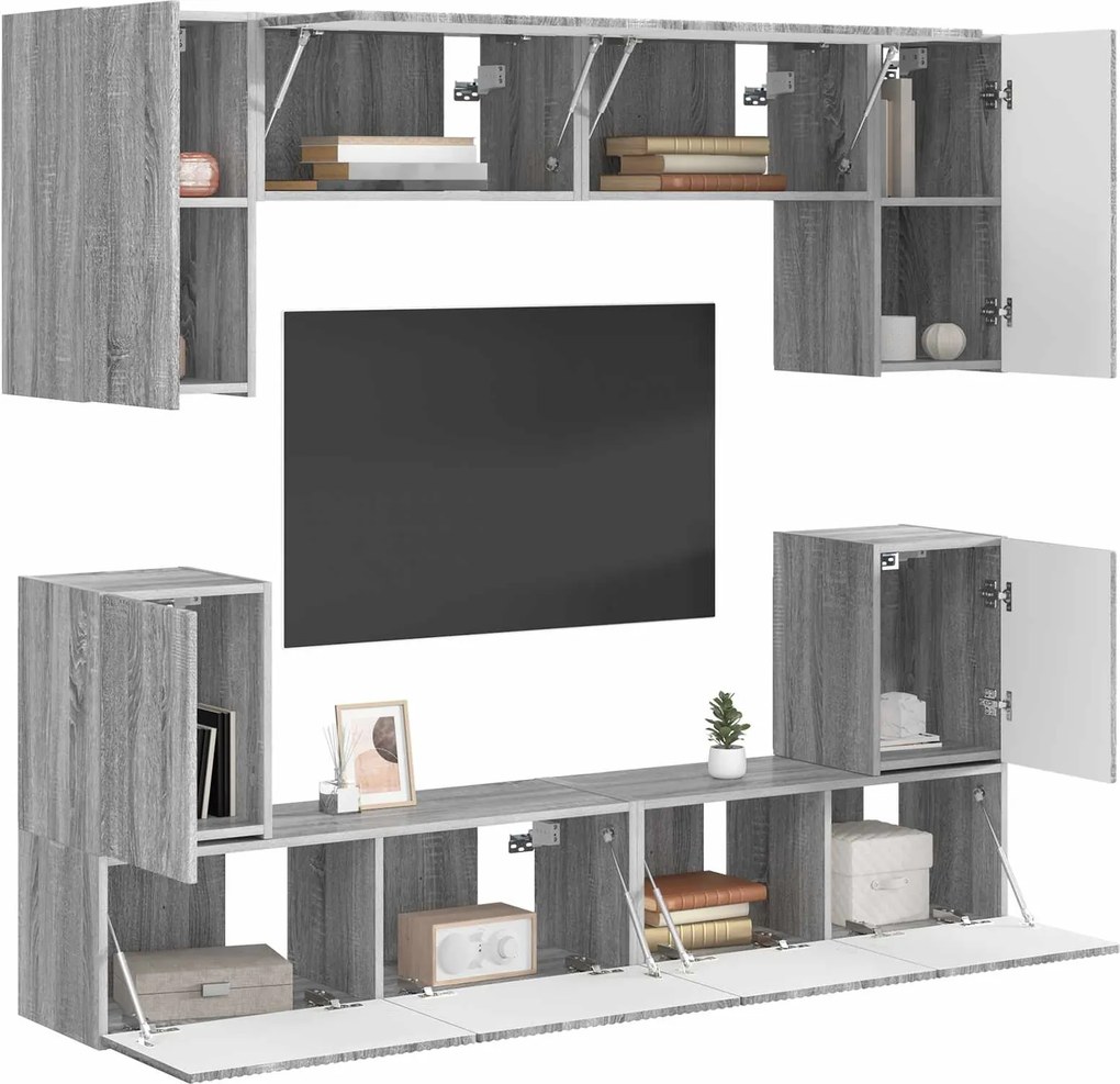 Sestava TV skříněk 5 ks Šedá Sonoma Kompozitní dřevo 3409057