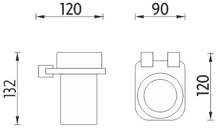Nimco Držák na kartáčky BR X3-58W-26