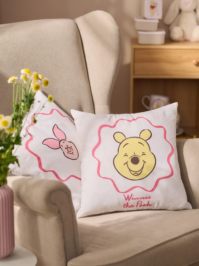 Sinsay - Sada povlaků na polštář Winnie the Pooh 2 pack - krémová