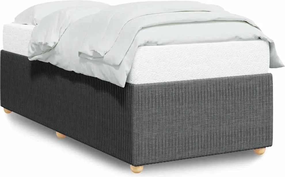 Rám postele tmavě šedý jednolůžko textil 3285072