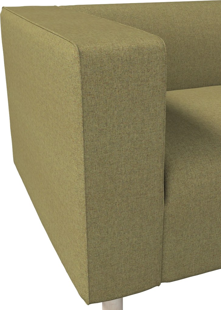 Potah na pohovku IKEA Klippan 2-místná barva zelená látka pletený vzor