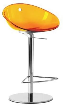 Sada 2 barových židlí Gliss 970 transparentní oranžová, Pedrali - Gliss 970 - sada