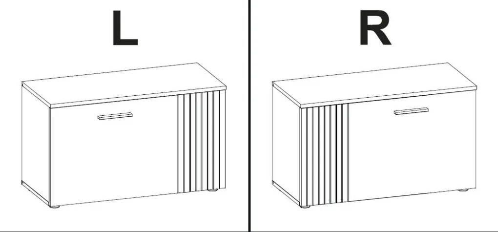 Předsíňová lavice na boty Esteban, antracit/dub evoke