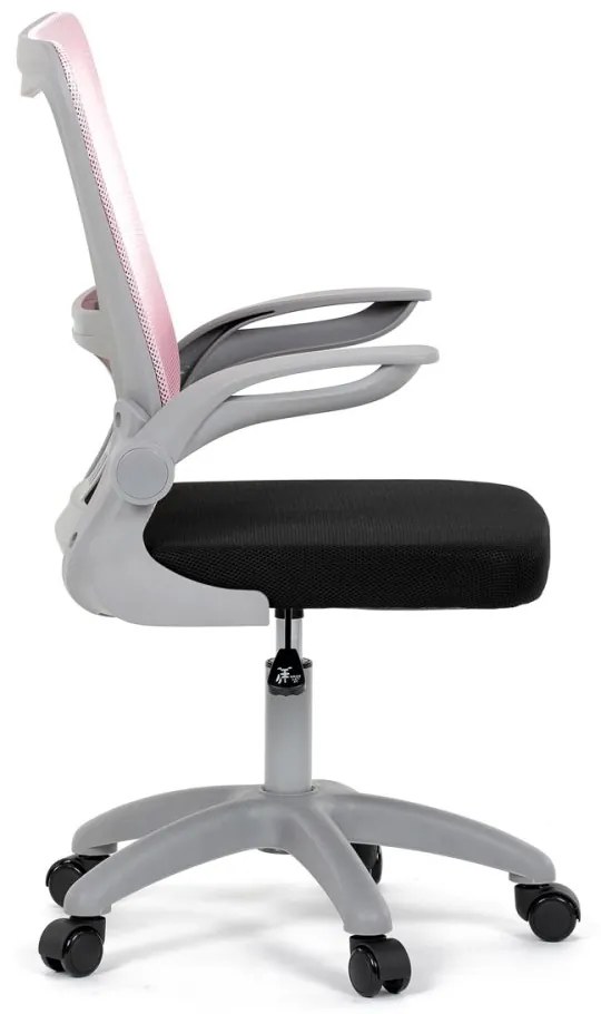Autronic Dětská otočná židle STELLA — síťovina šedá
