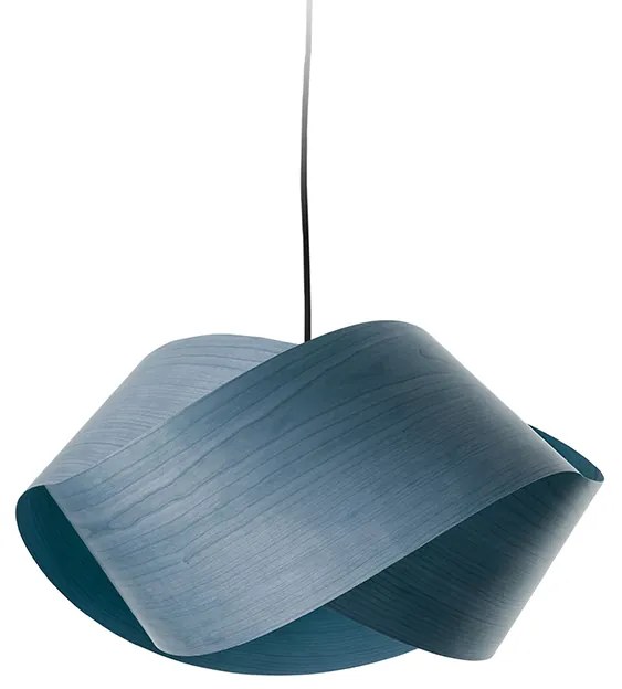 Moderní dřevěné svítidlo ve tvaru uzlíku Nut  Moderní dřevěné svítidlo ve tvaru uzlíku Nut Barva rozety: Černá, Dekor: Modrý