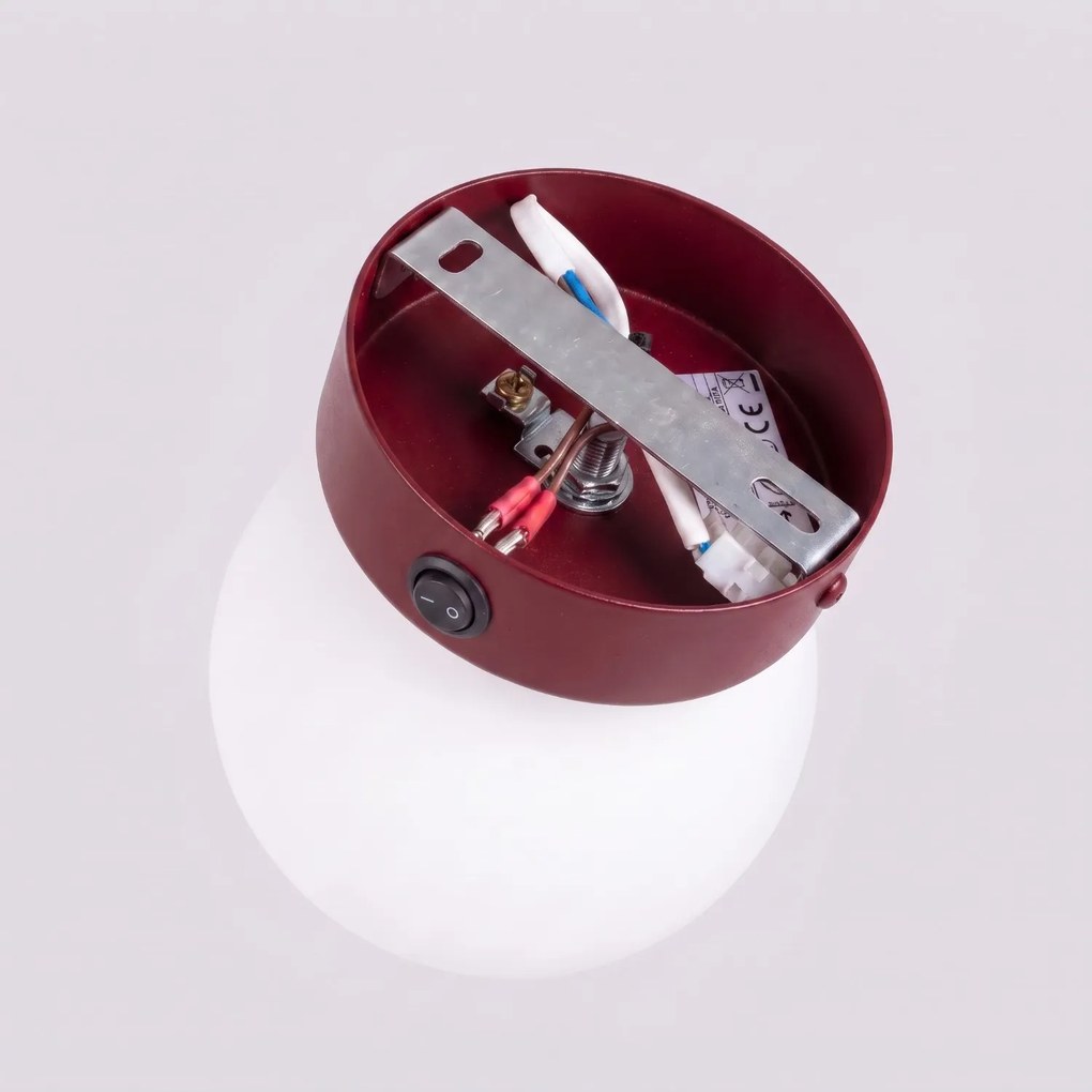 Sollux Lighting Nástěnné svítidlo YOLI 1 bordó s vypínačem