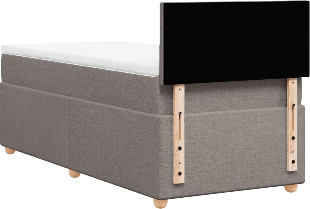 Box spring postel s matrací taupe 90x190 cm textil 3286532