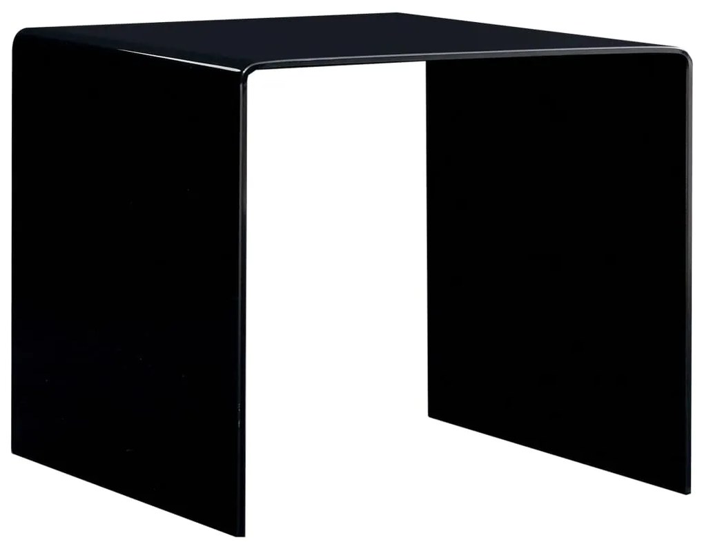 Konferenční stolek černý 50 x 50 x 45 cm tvrzené sklo 284723
