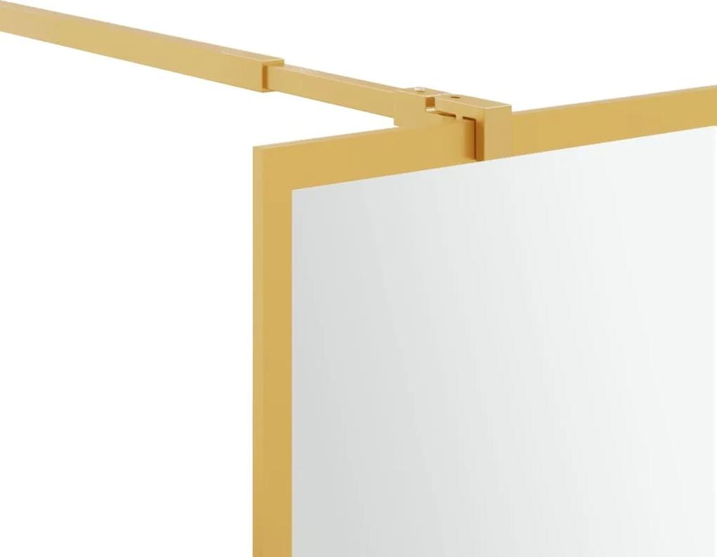 vidaXL Zástěna do průchozí sprchy čiré ESG sklo 90 x 195 cm [154937] Barva: zlatá