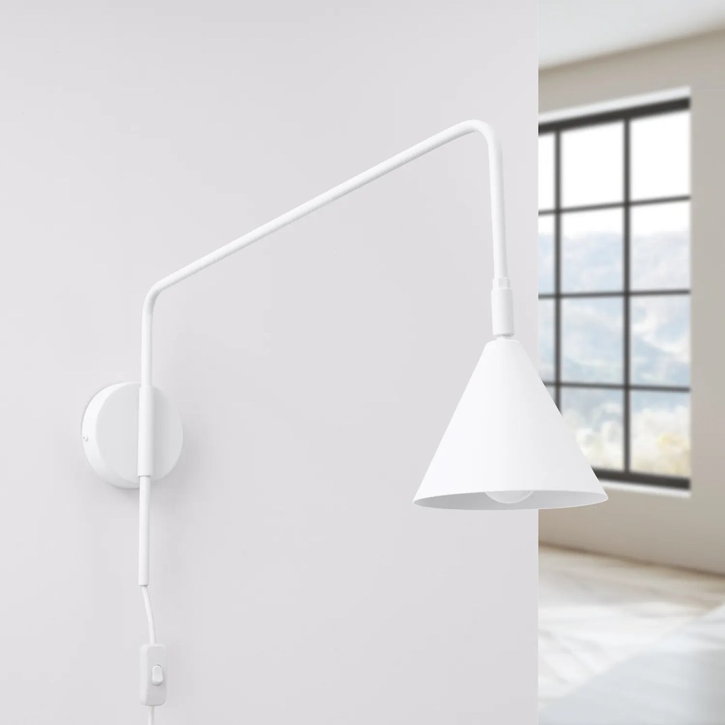 Sollux Lighting Nástěnné svítidlo NOX bílé do zásuvky
