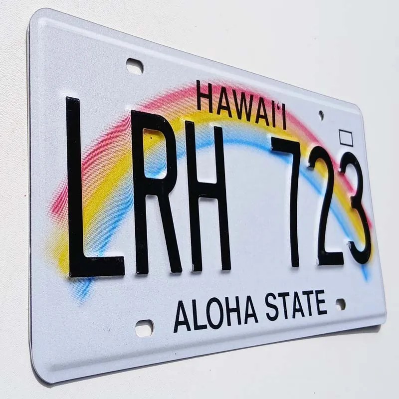 Americká SPZ Hawaii Aloha Rainbow LRH 723