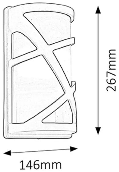 Rabalux 8766 - Venkovní nástěnné svítidlo DURANGO 1xE27/40W IP54