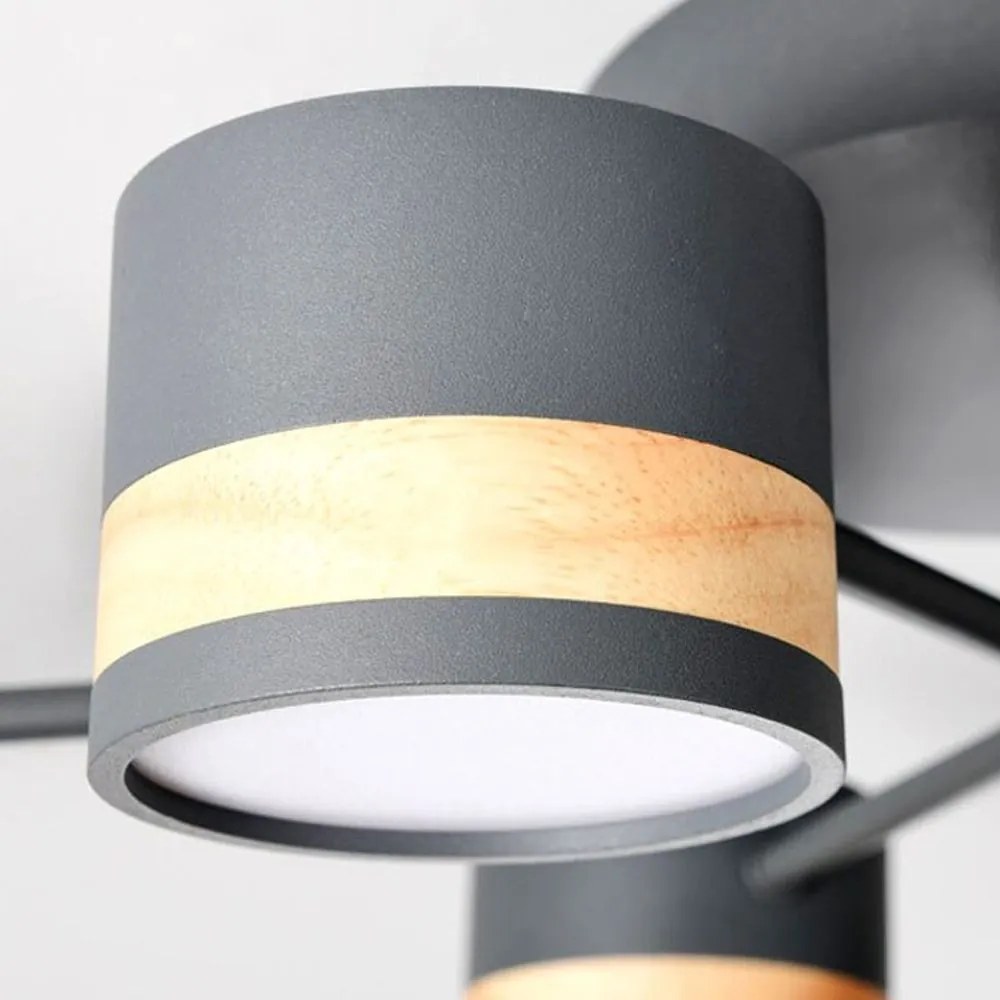 Toolight Toolight, LED stropní svítidlo s dálkovým ovládáním APP528-8C, šedá, OSW-08470