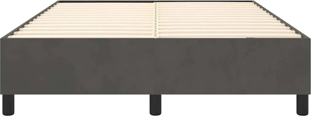 Rám postele s boxspringem tmavě šedá 140 x 200 cm samet 3121121
