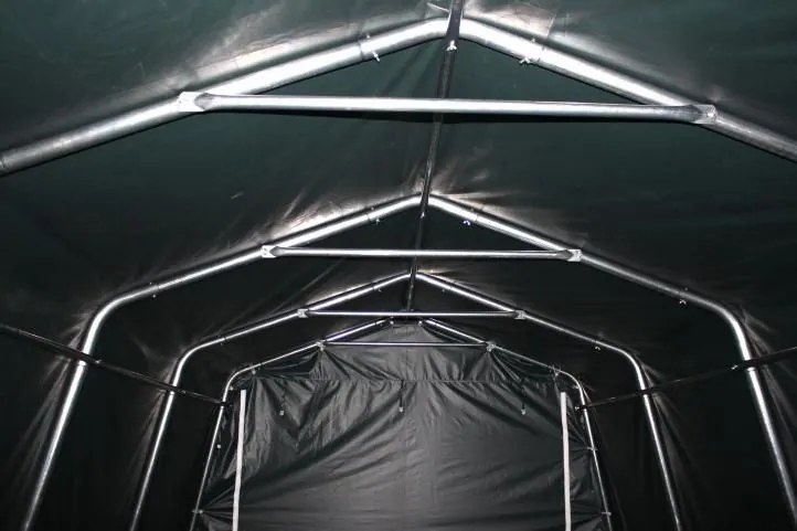 Zahradní a hospodářský stan 3,3×4,8 m, zelený, PVC 550 g/m²