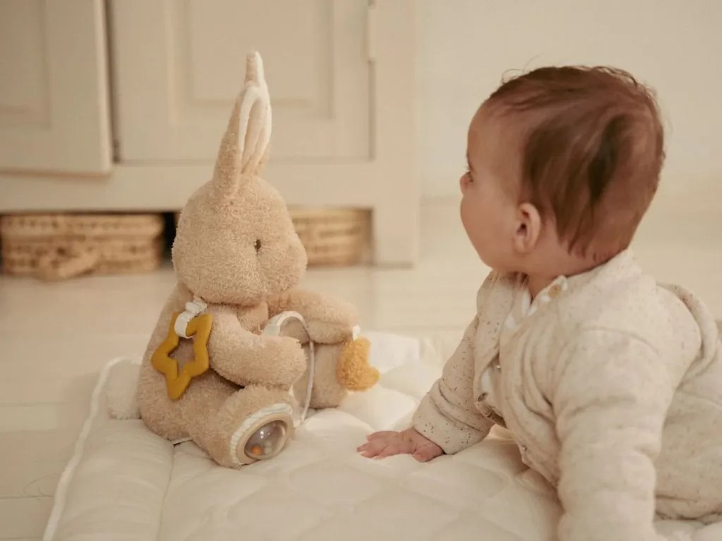 Little Dutch Králíček plyšový s aktivitami Newborn Naturals