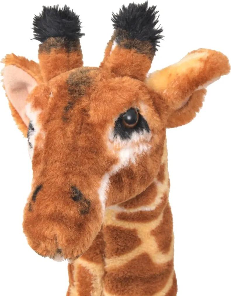 vidaXL Stojící plyšová hračka žirafa hnědá a žlutá XXL [91336]