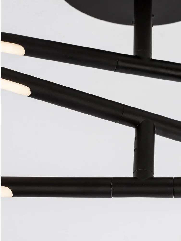 Černé kovové LED stmívatelné stropní svítidlo se stínidlem z akrylového skla 77x84 cm Raccio – Nova Luce