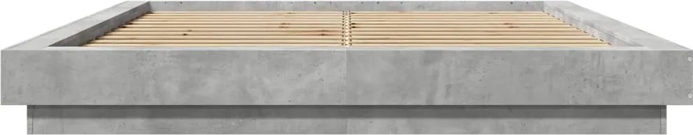 Rám postele betonově šedý 150 x 200 cm kompozitní dřevo 3281185