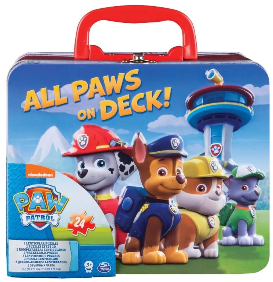Paw Patrol puzzle v plechovém kufříku pro děti