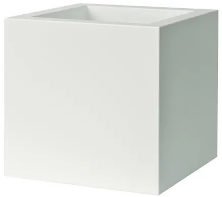 Plust - Designový květináč KUBE,  50 x 50 cm - bílý