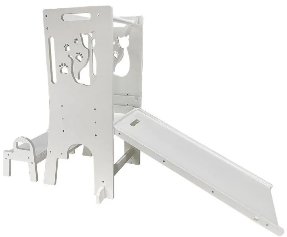 2Kids Toys - Rostoucí učící věž Kočka se skluzavkou a tabulí 2D33827