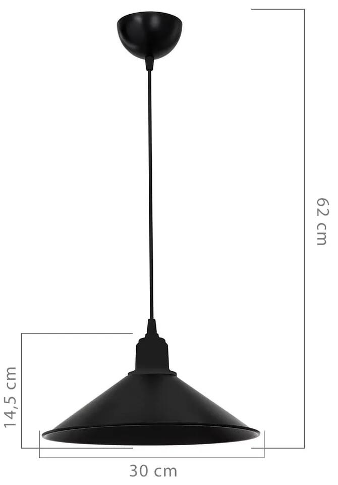 Černé kovové stropní svítidlo ø 30 cm – Squid Lighting