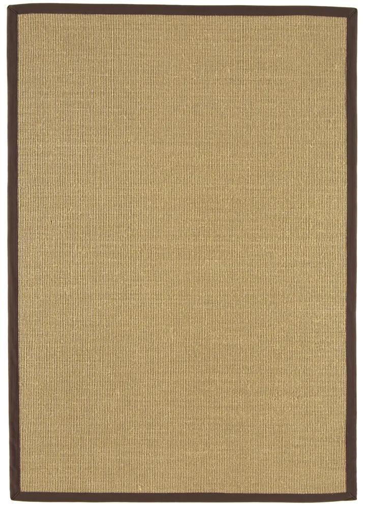 Bighome - Lemovaný Sisal koberec 68x240cm ľanovaná čokoládová/lemovaná/ľanová