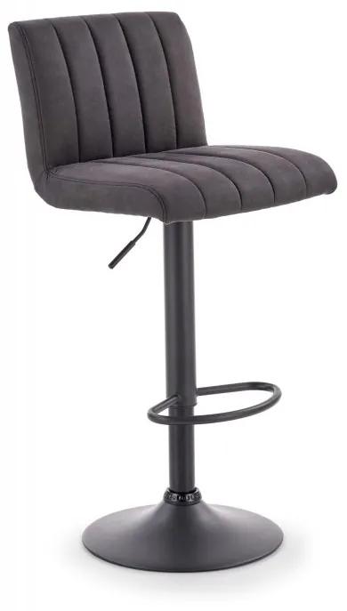 Barová židle- H89- Černá/ Tmavě šedá